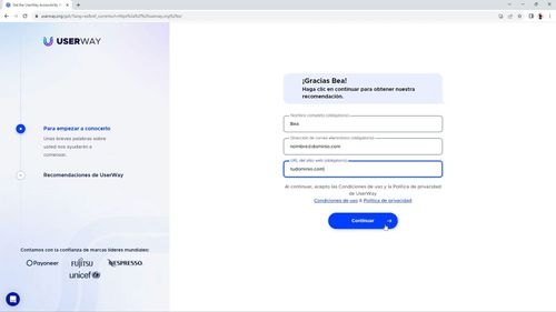 Pasos Para Obtener su Código Único - UserWay